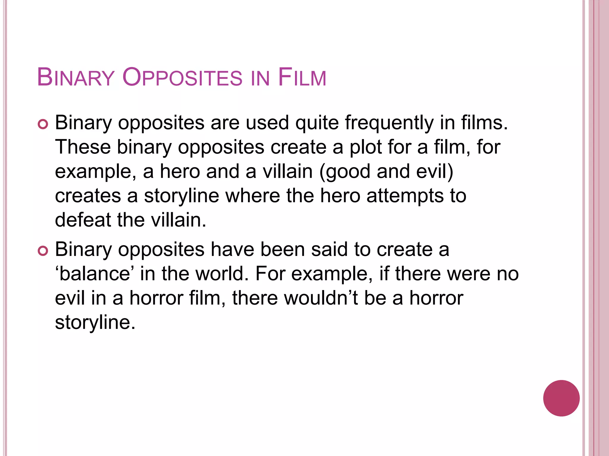 Binary opposition theory | PPTX