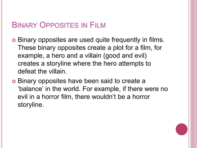 Binary opposition theory | PPTX