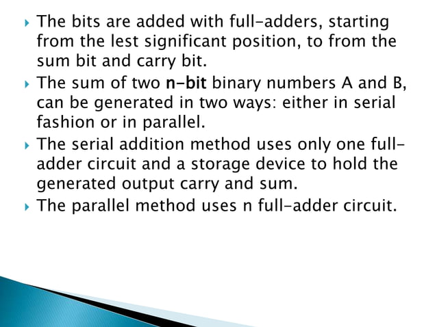 Binary parallel adder | PPTX