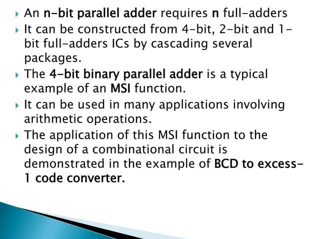 Binary parallel adder | PPTX