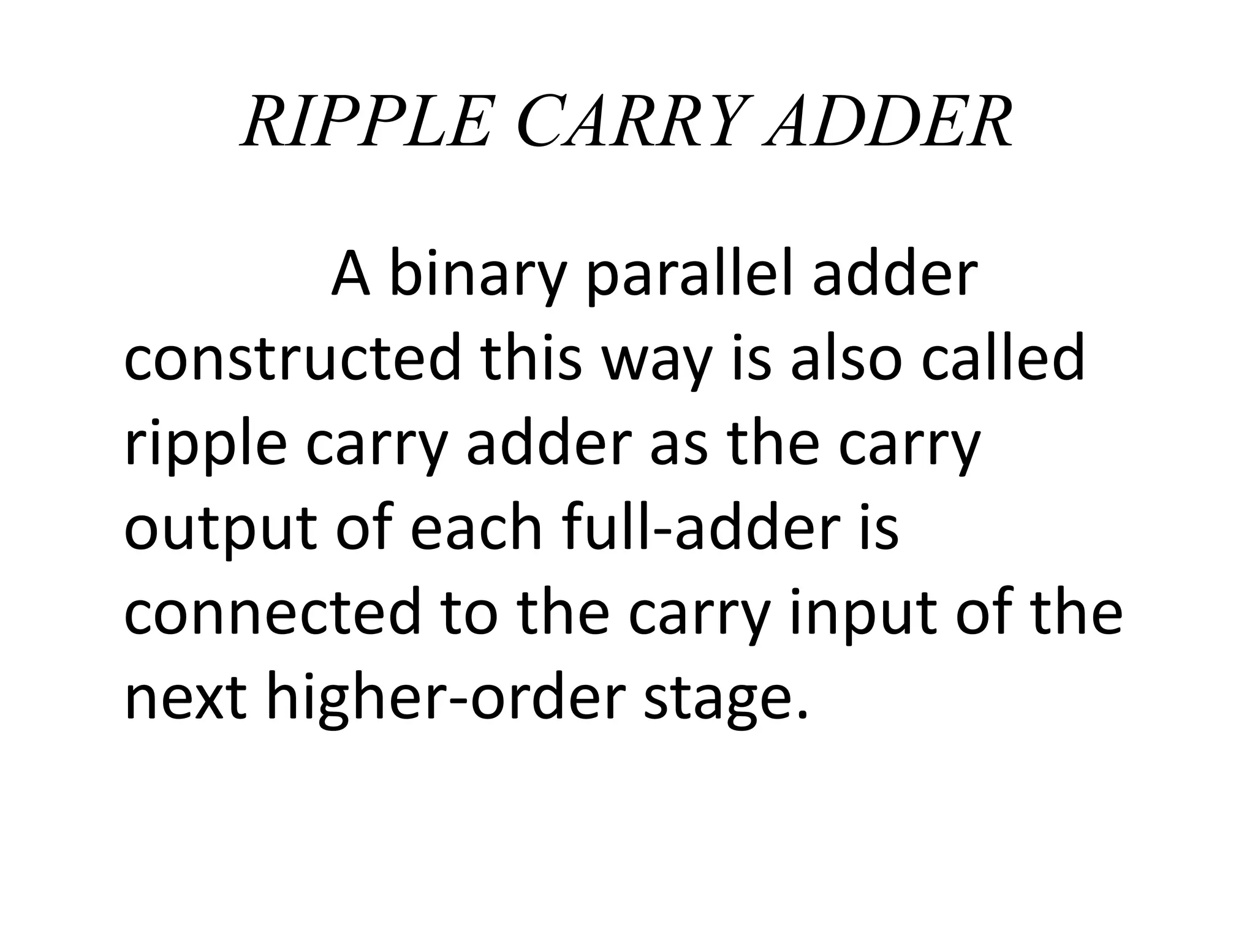 Binary parallel adder | PPTX