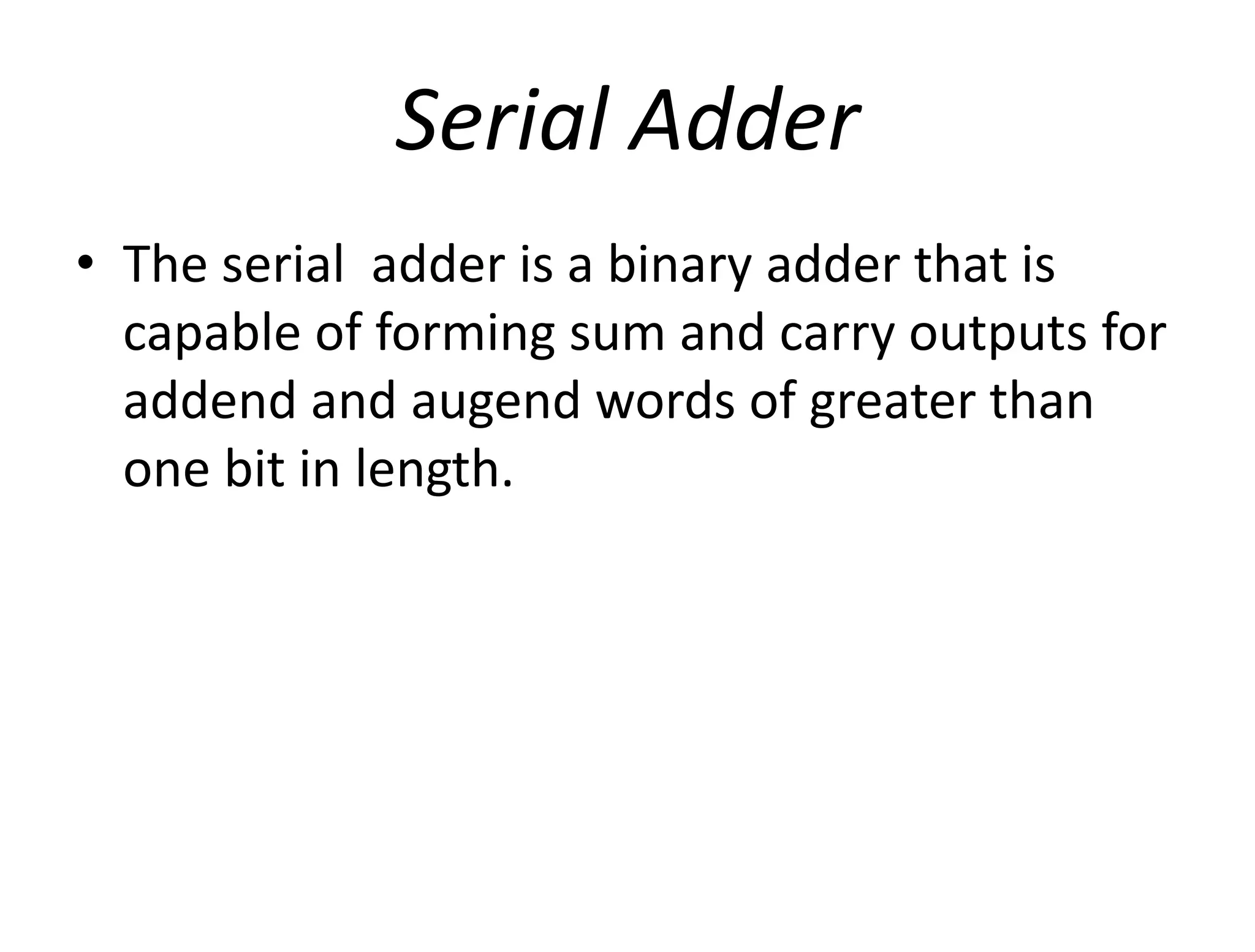 Binary parallel adder | PPTX