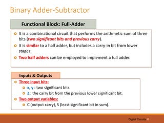 Binary parallel adder, decimal adder | PPT