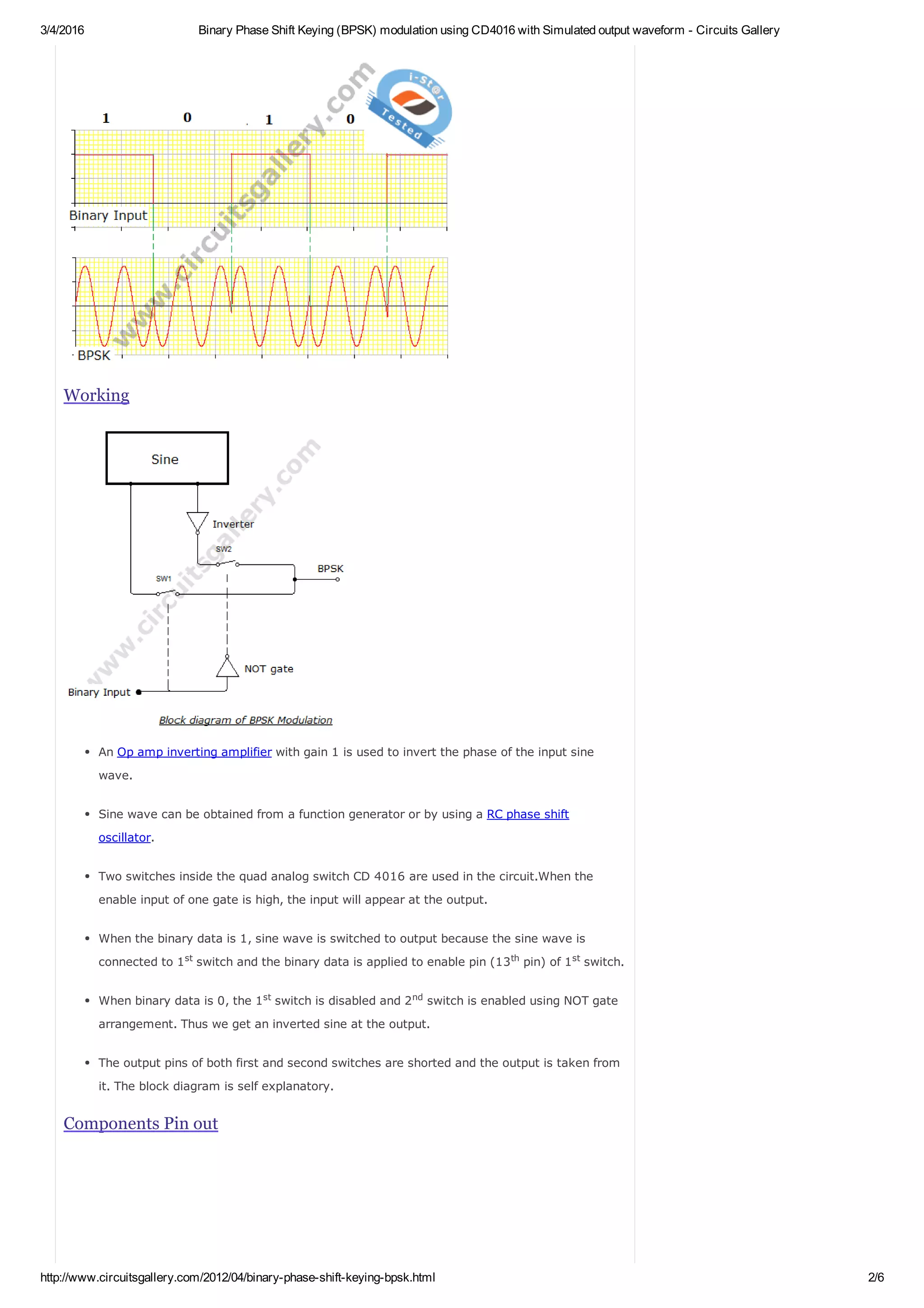 Binary phase shift keying (bpsk) | PDF