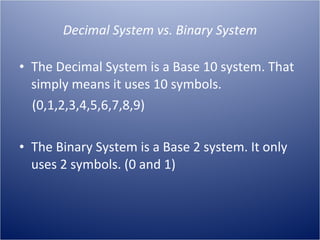 Binary ppt tr | PPT | Technology & Computing