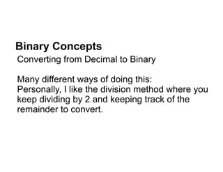 Binary Concepts Review | PPT