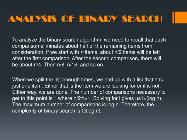 Binary Search - Design & Analysis of Algorithms | PDF | Programming Languages | Computing