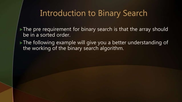 Binary search | PPT