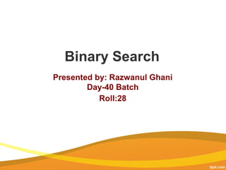 Binary search | PPT