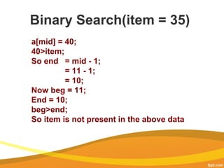 Binary search | PPT | Free Download