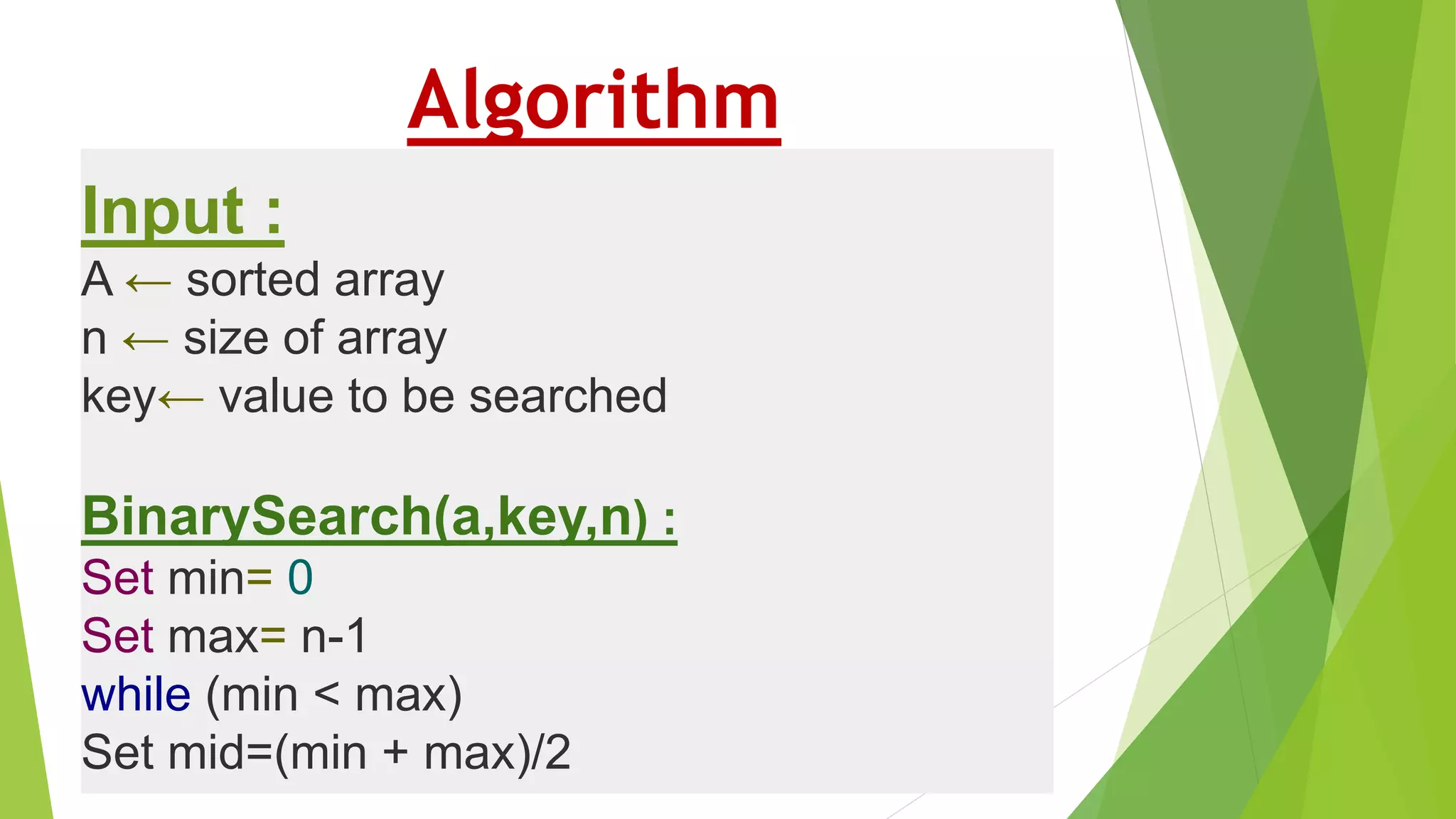 Binary search | PPT | Free Download