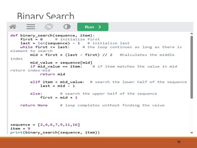 Teach Binary Search Algorithm with example | PPTX