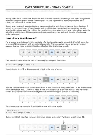 Binary search algorithm | PDF