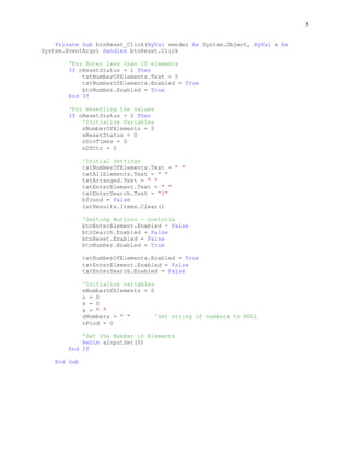 Binary Search Program in Visual Basic 2008 | PDF
