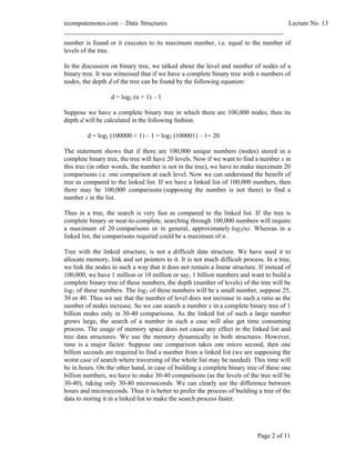 computer notes - Binary search tree | PDF