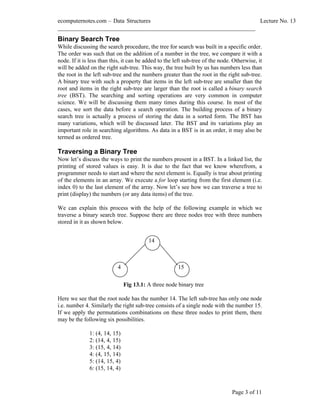 computer notes - Binary search tree | PDF