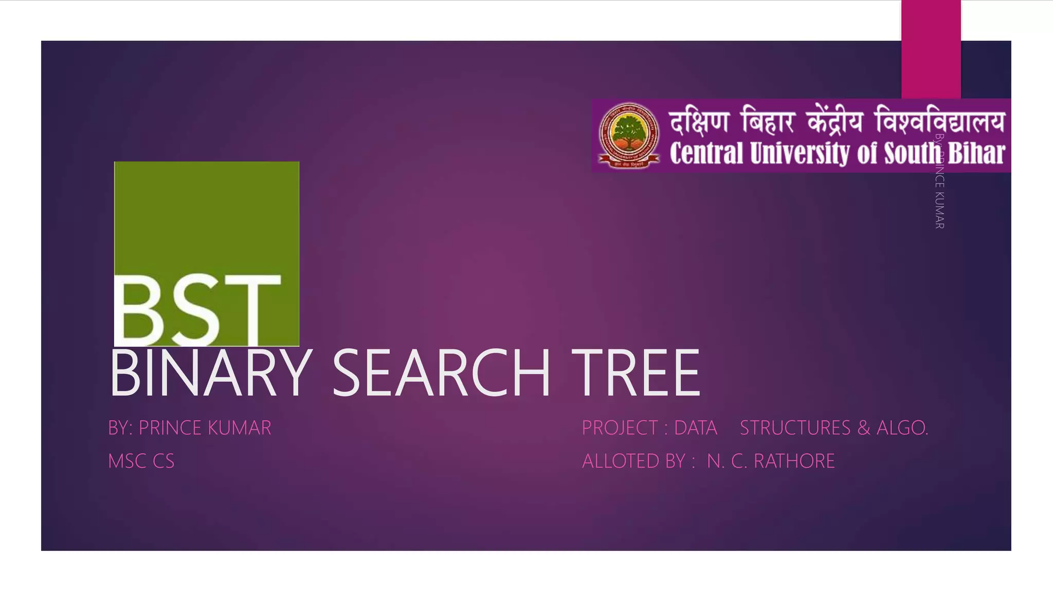 Binary search tree | PPT