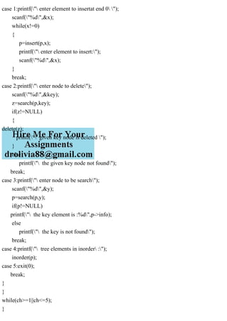 BINARY SEARCH TREE OPERATIONS #includestdio.h#includestdlib.pdf