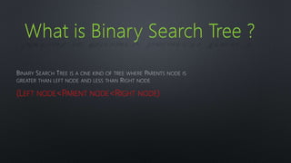 Binary search tree | PPTX