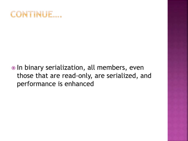 C Binary Serialization Ppt