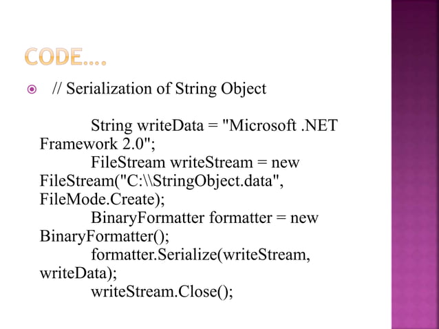 C Binary Serialization Ppt