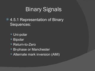 Binary signal, Uni-polar, | PPT