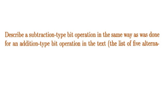 Binary subtraction | PPT