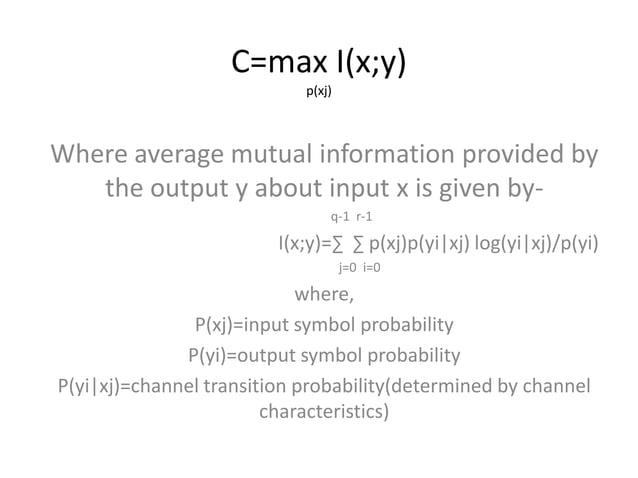 Binary symmetric channel review | PPTX