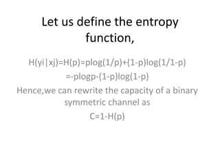 Binary symmetric channel review | PPTX