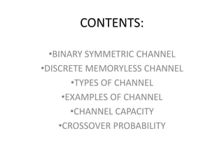 Binary symmetric channel review | PPTX