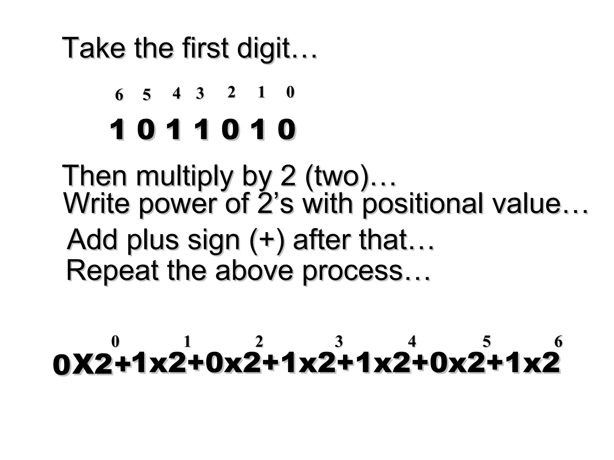 Binary to decimal Conversion | PPT