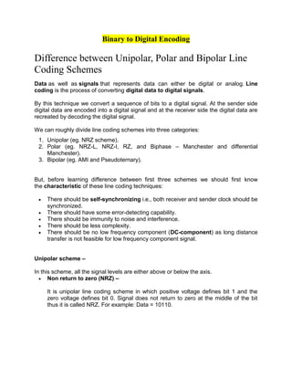 Binary to digital encoding tbs 301 | PDF | Digital Audio | Computer Software and Applications