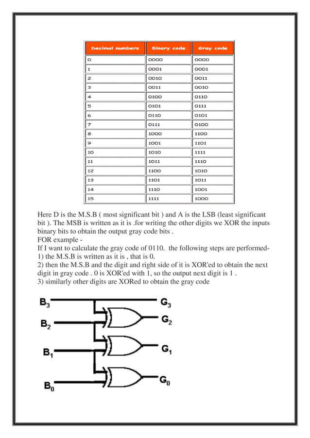 Binary to gray converter using xor | PDF | Computing | Technology & Computing