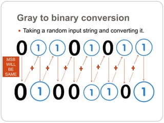 Binary to grey code conversion | PPTX