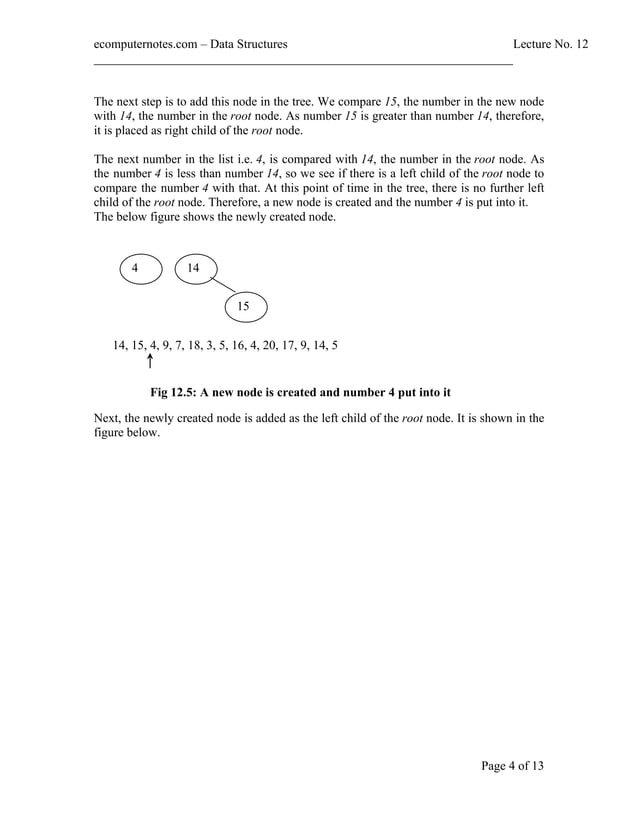 computer notes - Binary tree | PDF