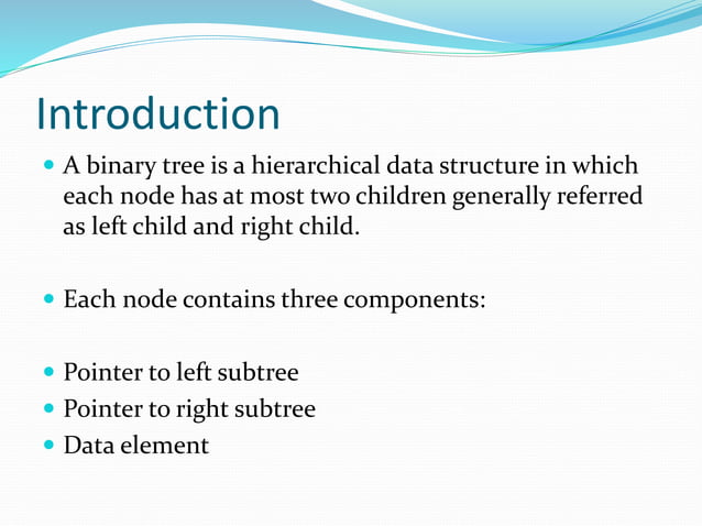Binary tree in data structures | PPT | Programming Languages | Computing