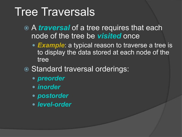 Binary tree traversal ppt - 02.03.2020