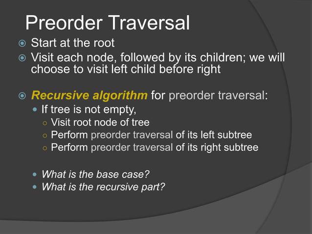 Binary tree traversal ppt - 02.03.2020