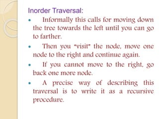 Binary tree traversal ppt | PPTX
