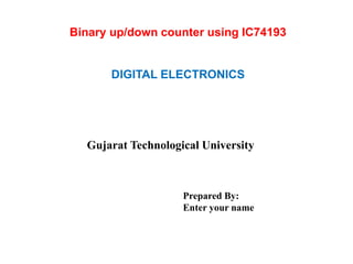 Binary up and down counter using IC 74193 | PPTX