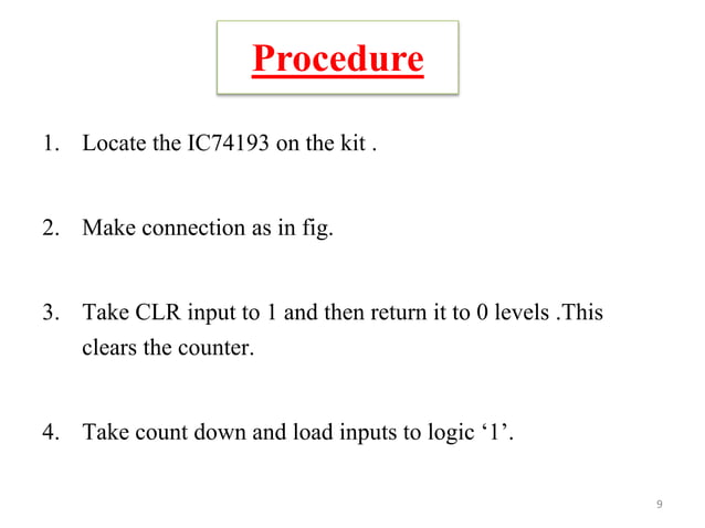 Binary up and down counter using IC 74193 | PPTX | Technology & Computing