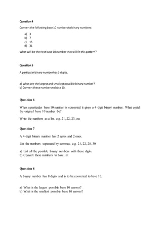 Binary worksheet | DOCX