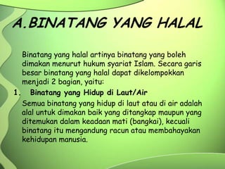 Binatang halal dan haram (Fadhlina Rizkianisa) | PPTX