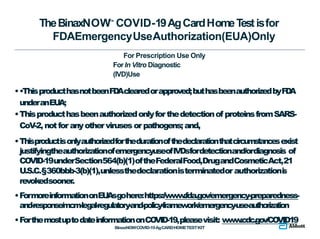 Binax now home users guide by hafsa wadood | PPT