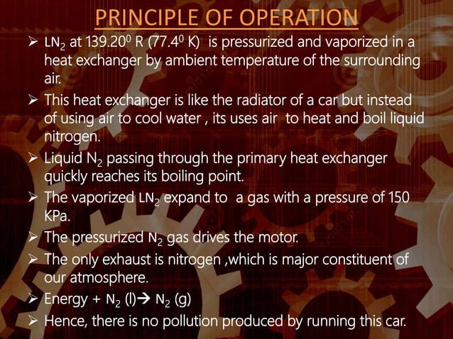 LIQUID NITROGEN AS ALTERNATIVE FUEL | PPT