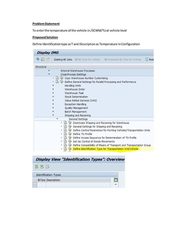 Bin blocking solution EWM | DOCX