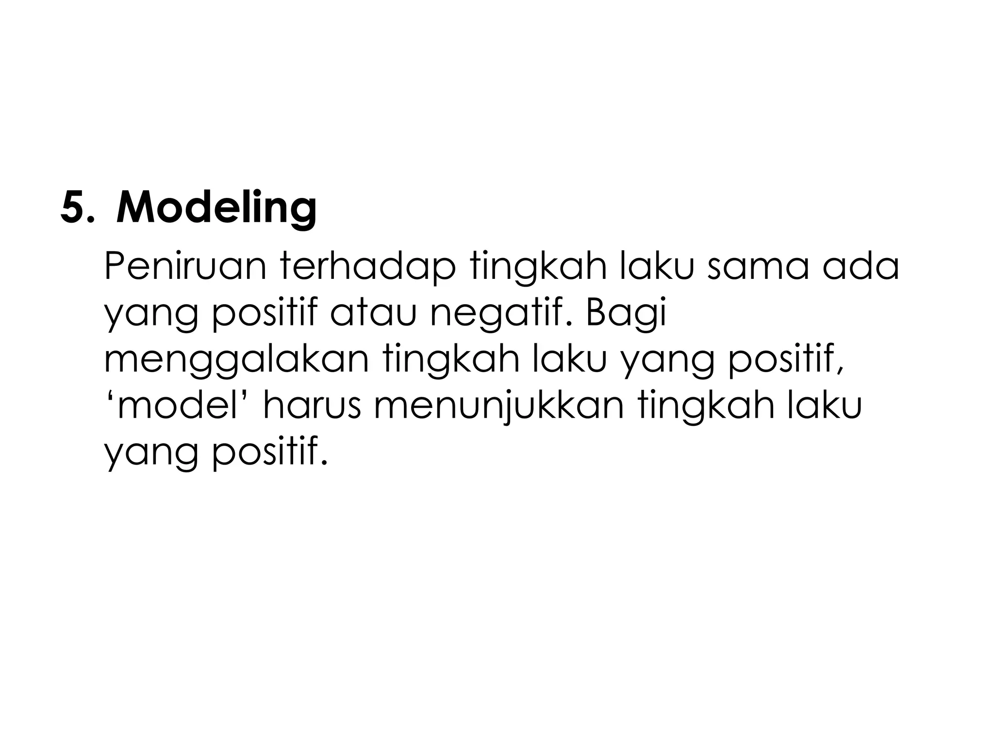 Bincangkan 5 teknik teori tingkah laku | PPTX