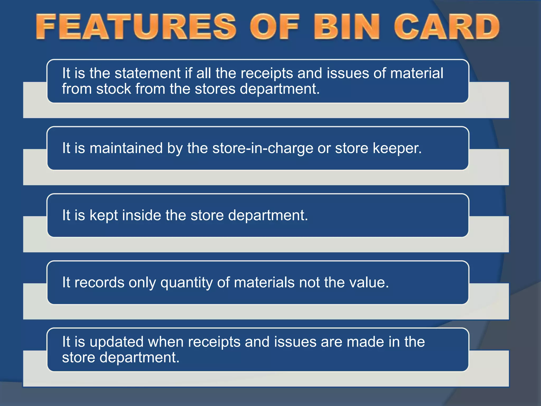 Bin card | PPTX