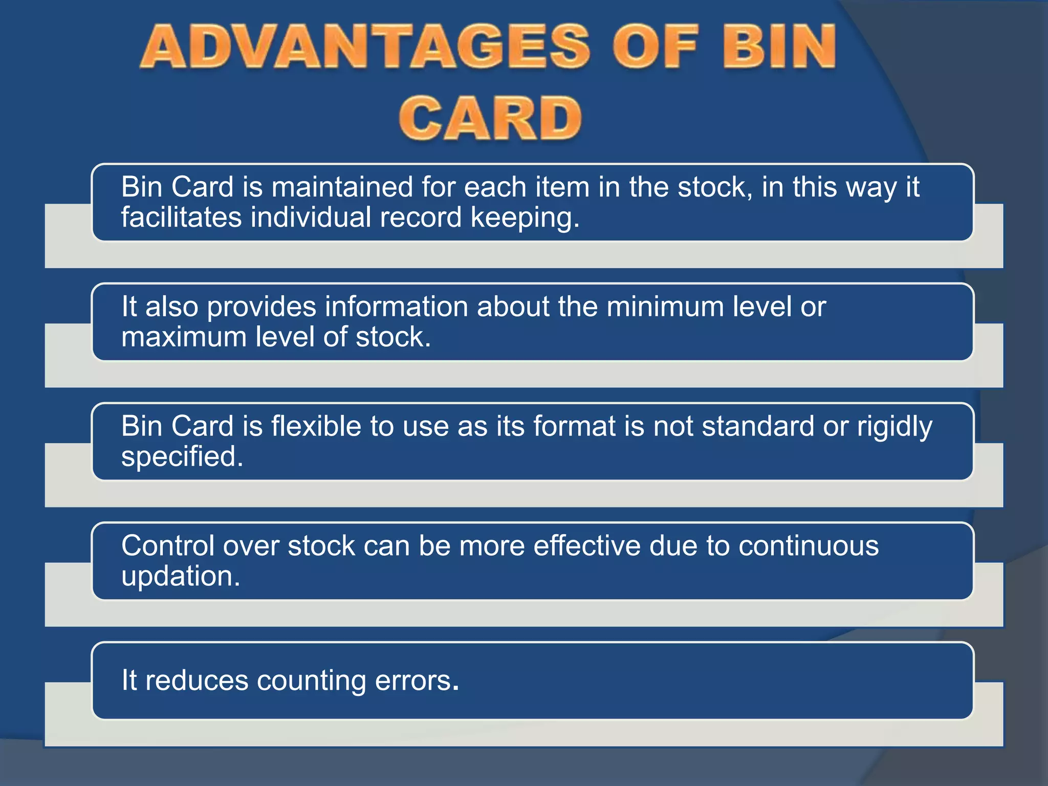 Bin card | PPTX