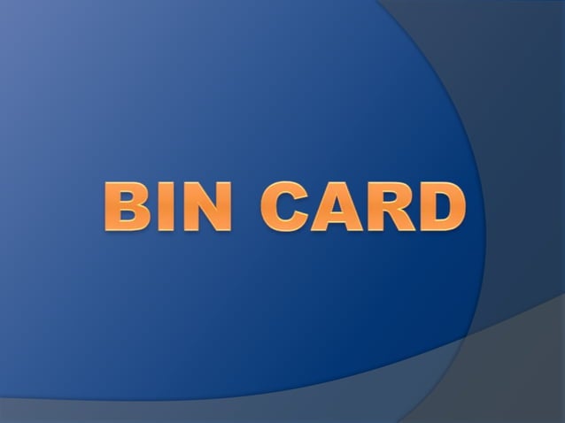Bin card | PPTX